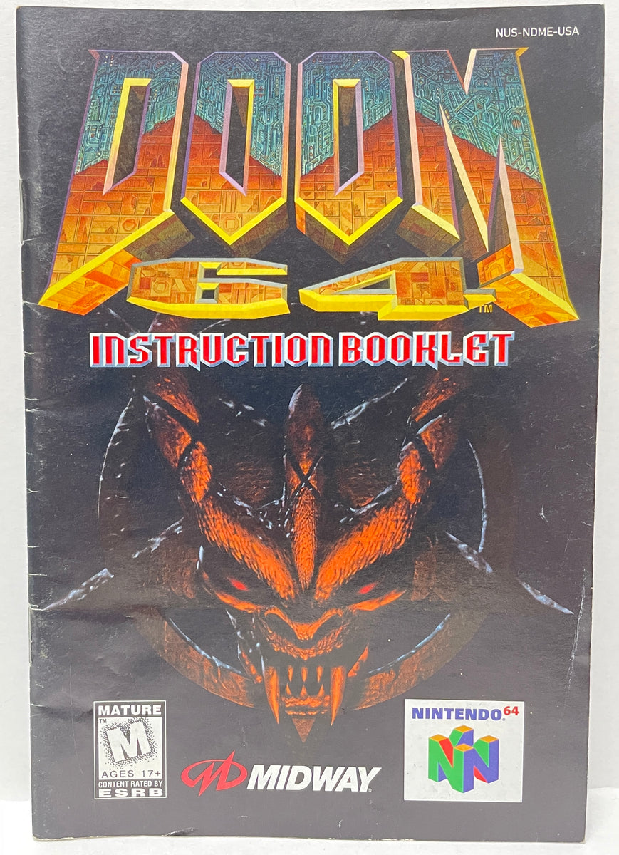 Doom 64 Nintendo 64 N64 Original Game with Manual | 1997 Tested Cleane ...